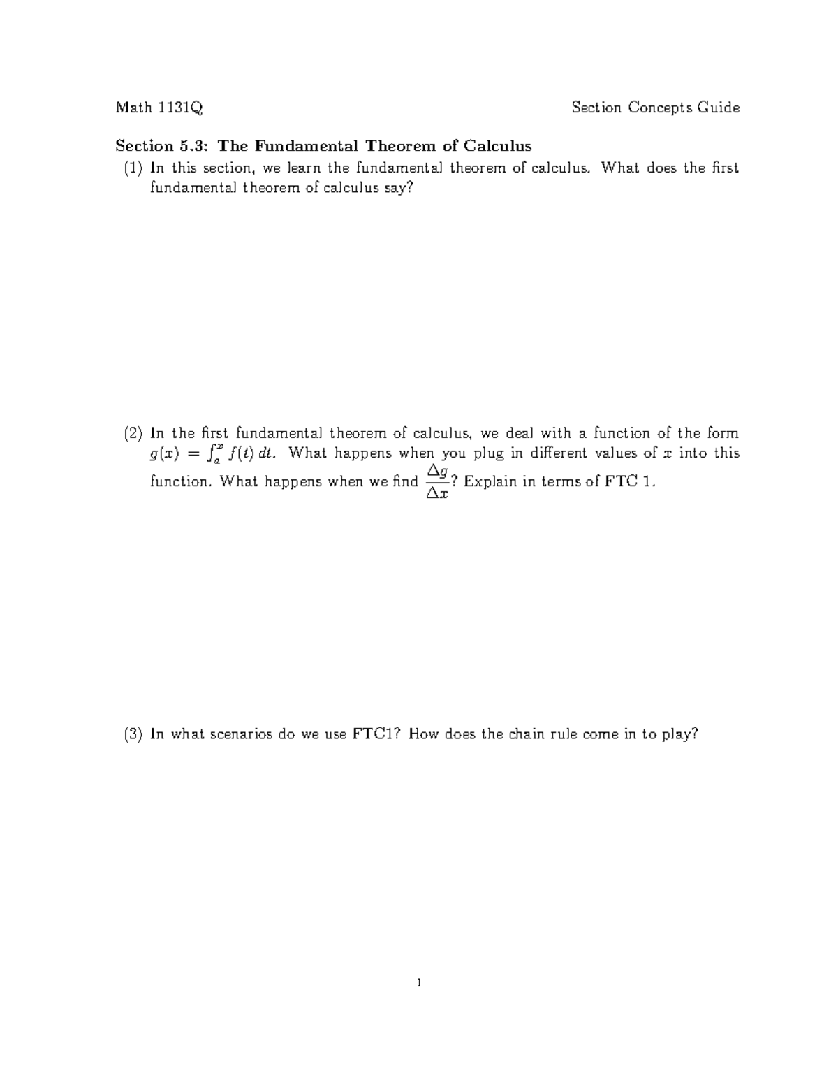 Section 53 - Homework. - Math 1131Q Section Concepts Guide Section 5 ...