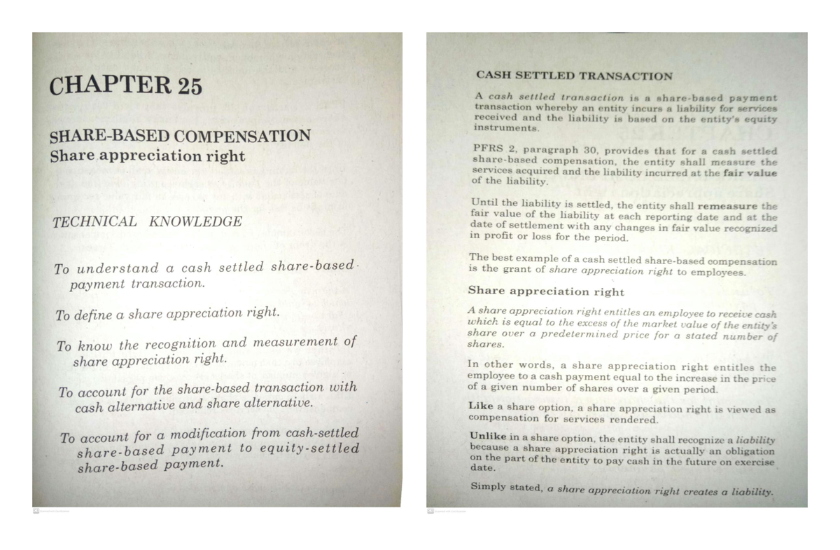 Share based-payments (part 2) - Financial Accounting - Studocu