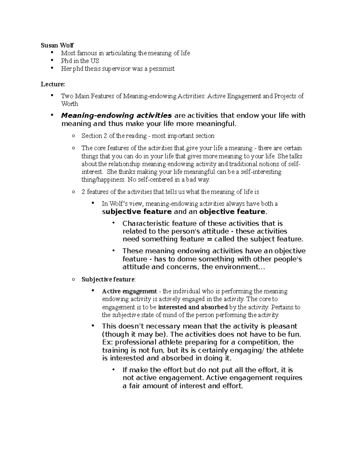 Susan Wolf - Susan Wolf Most famous in articulating the meaning of life ...