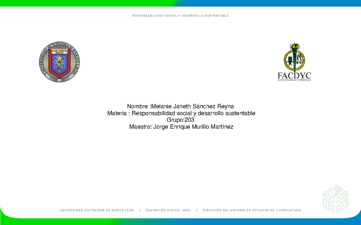 Cuadro compaativo - R E S P O N S A B I L I D A D S O C I A L Y D E S A R R O L L O S U S T E N ...