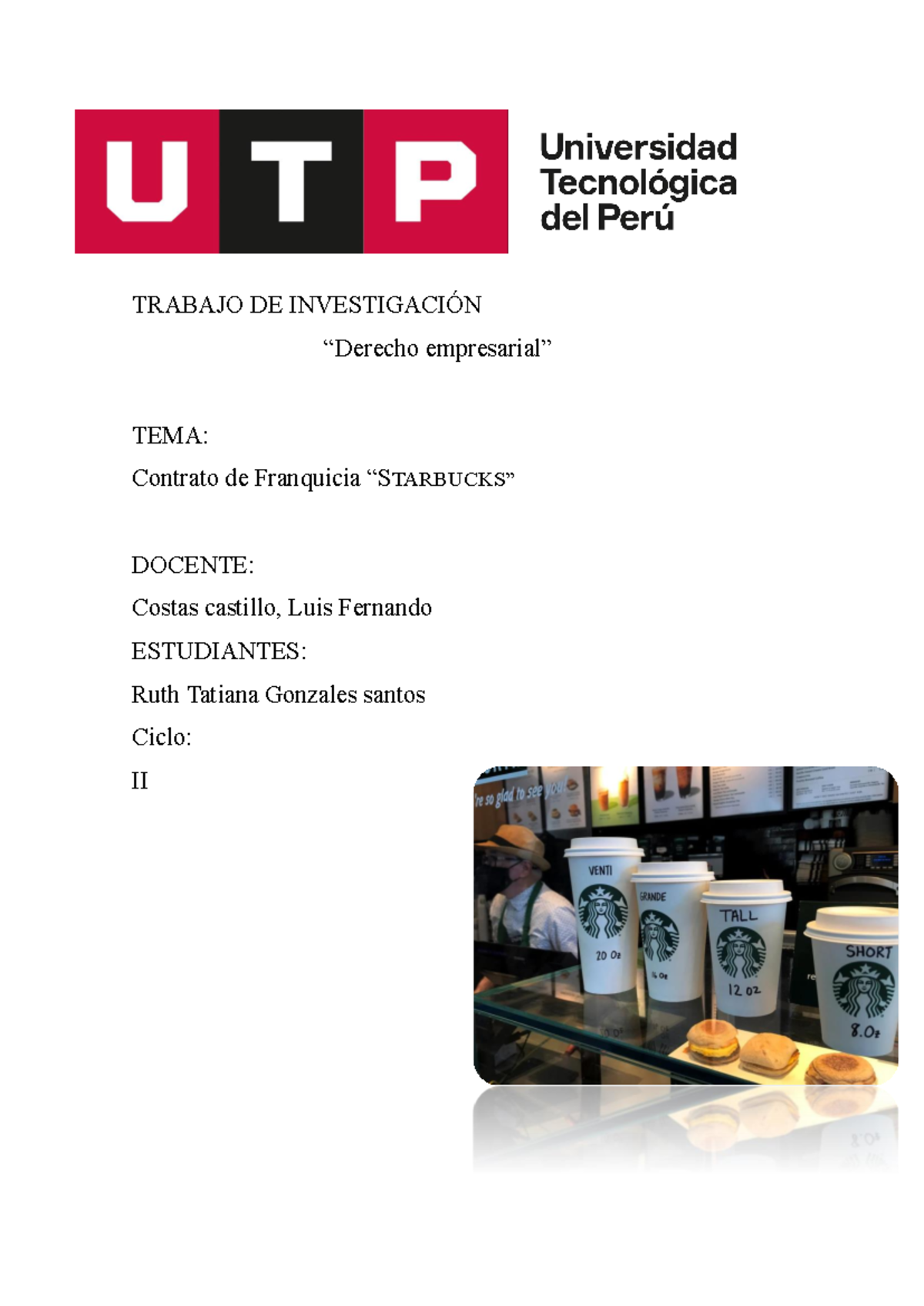 Trabajo DE Investigación S17 - TRABAJO DE INVESTIGACIÓN “Derecho ...