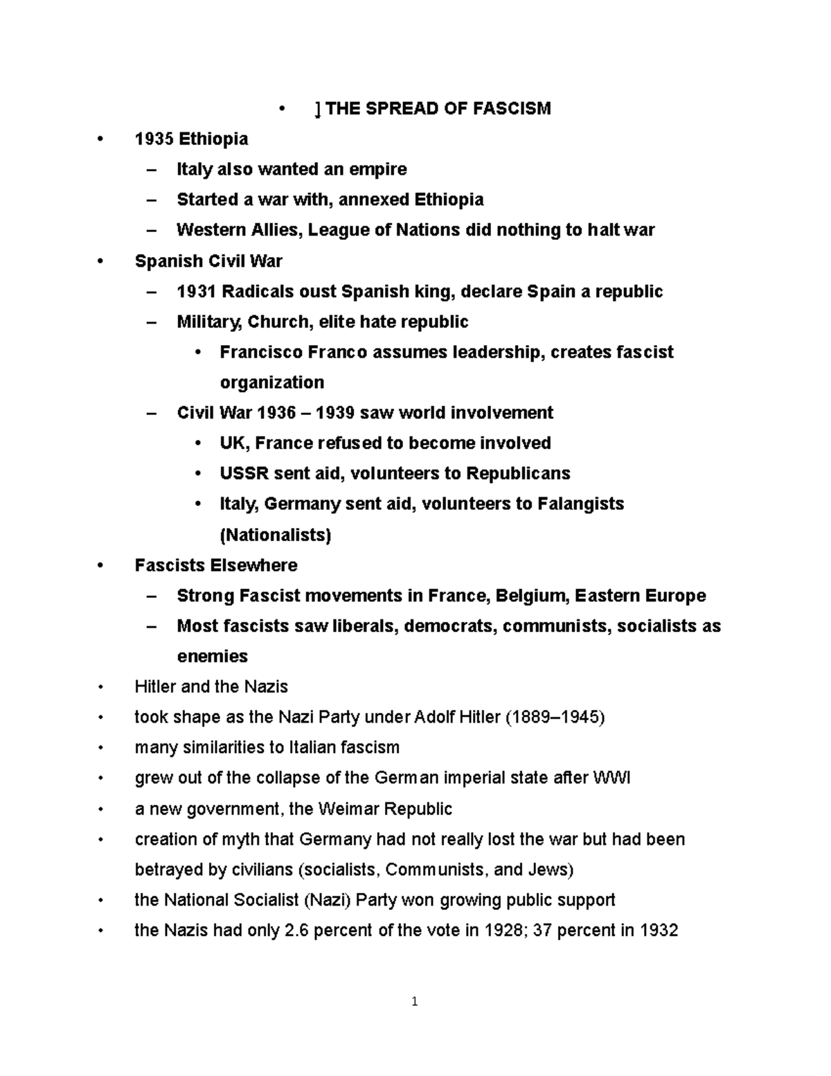 2021-HIST 1111 Lecture-Notes The Collapse and Recovery of Europe II ...