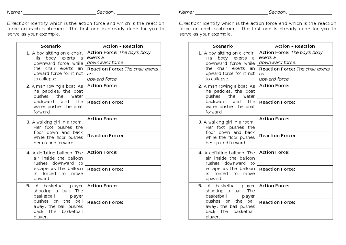 Activity For Grade 8 Science Name