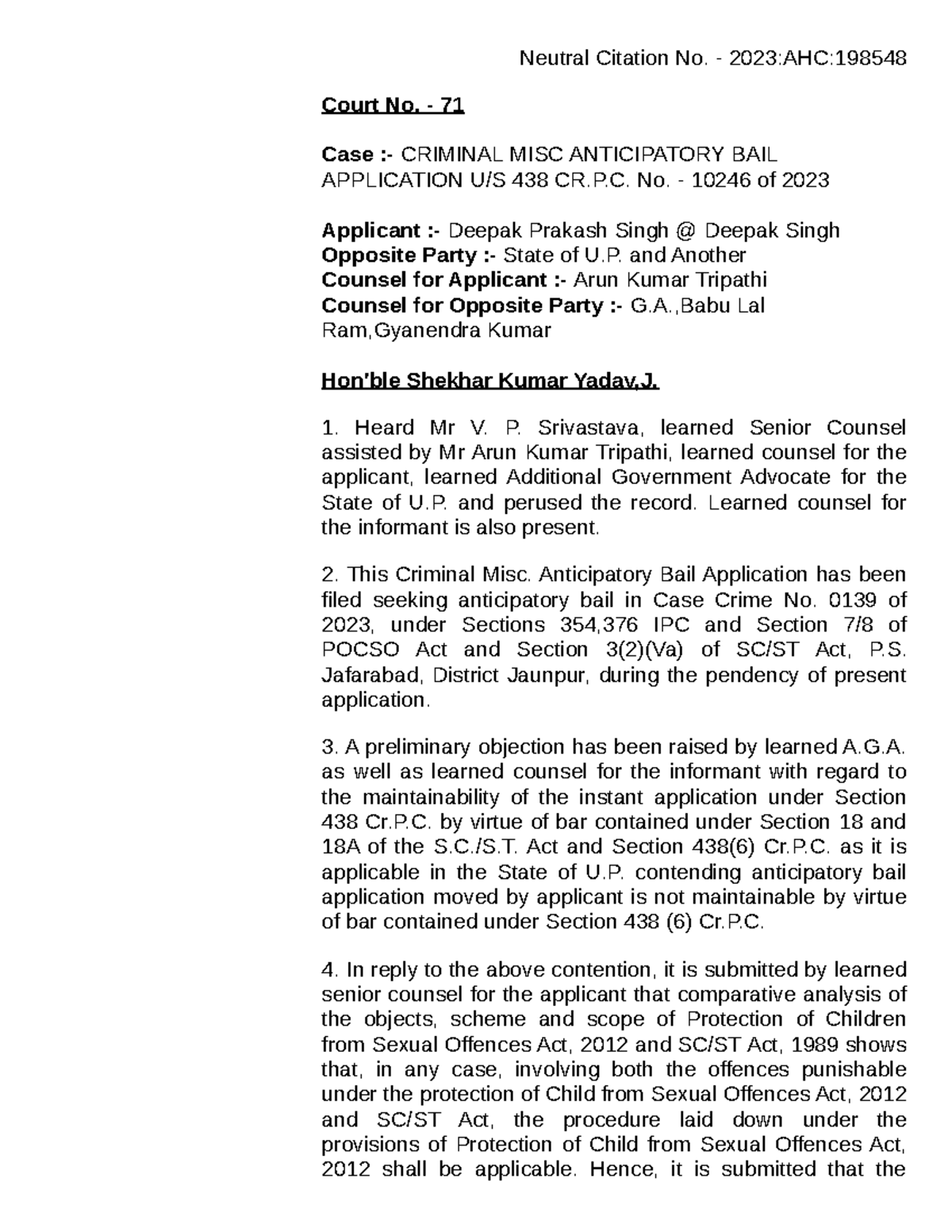 Abail(A) 10246 2023 - JUDGEMENT - Neutral Citation No. - 2023:AHC ...
