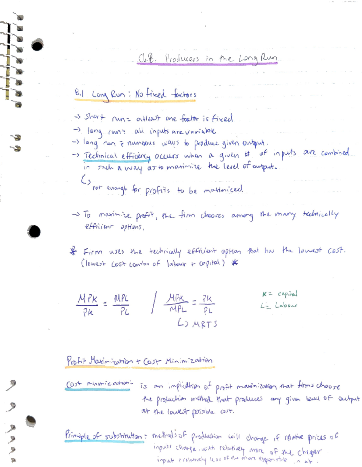 Chapter 8+9 Econ 201 notes - ECON 201 - Studocu