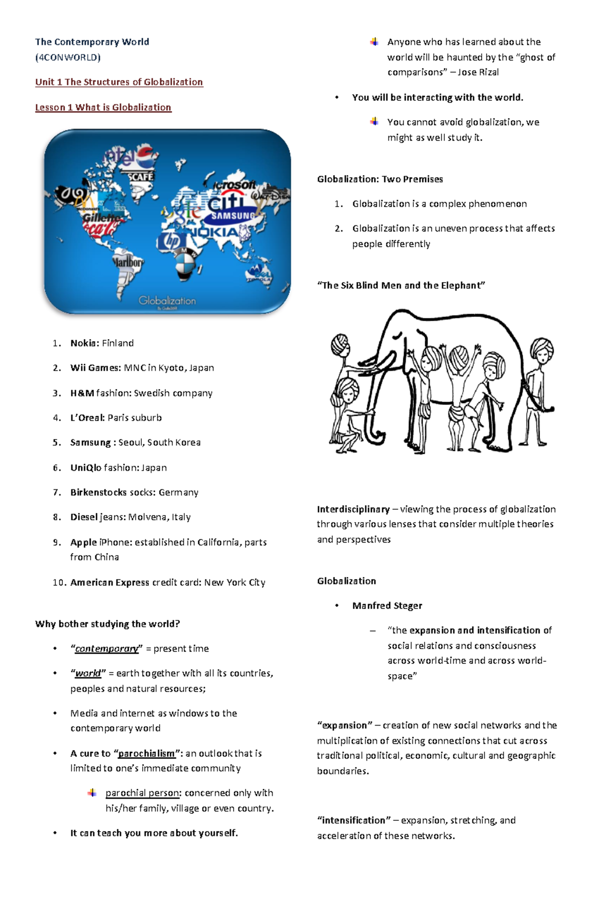 AAA Bulletproof SOUL - The Contemporary world module for first year ...