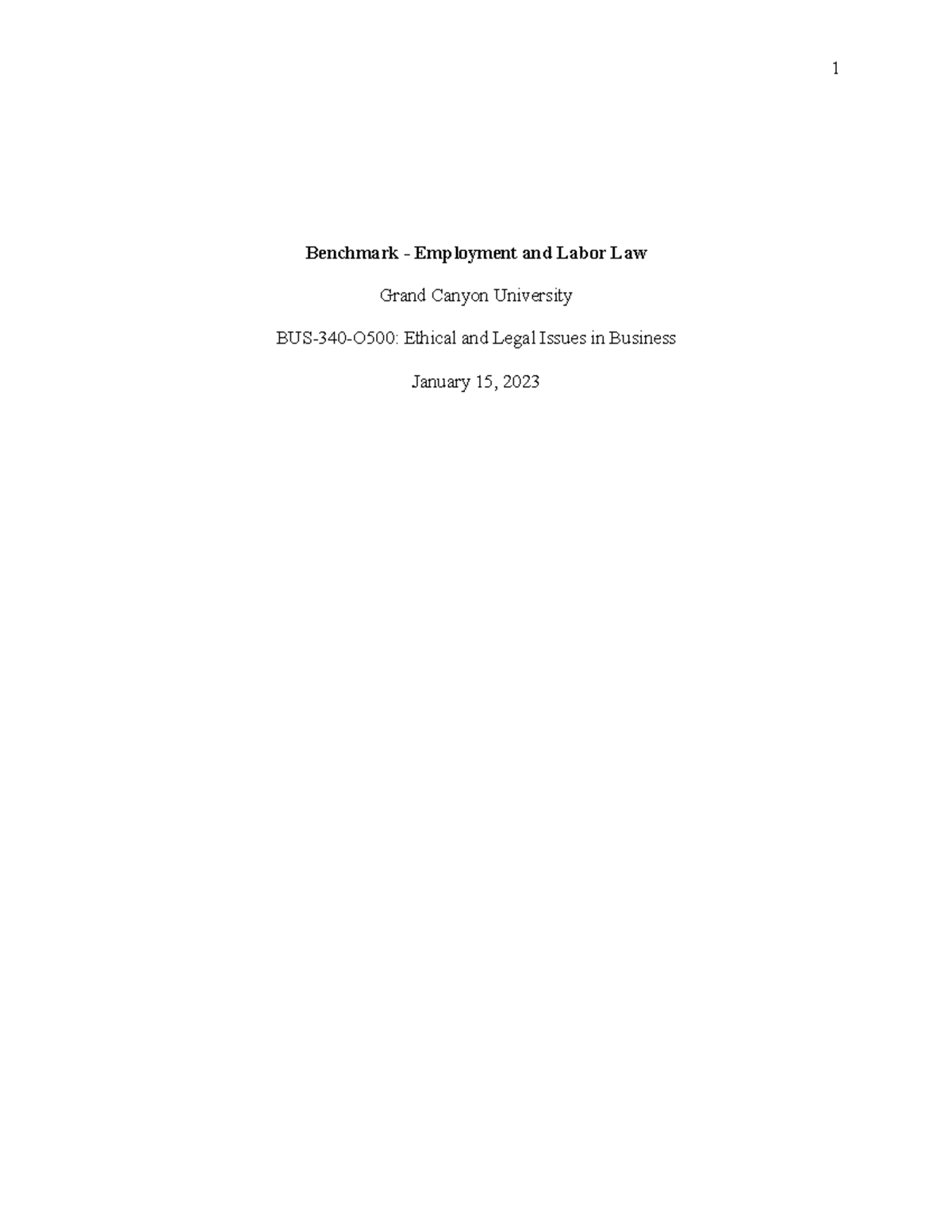 Benchmark - Employment and Labor Law - Having the ability to monitor ...