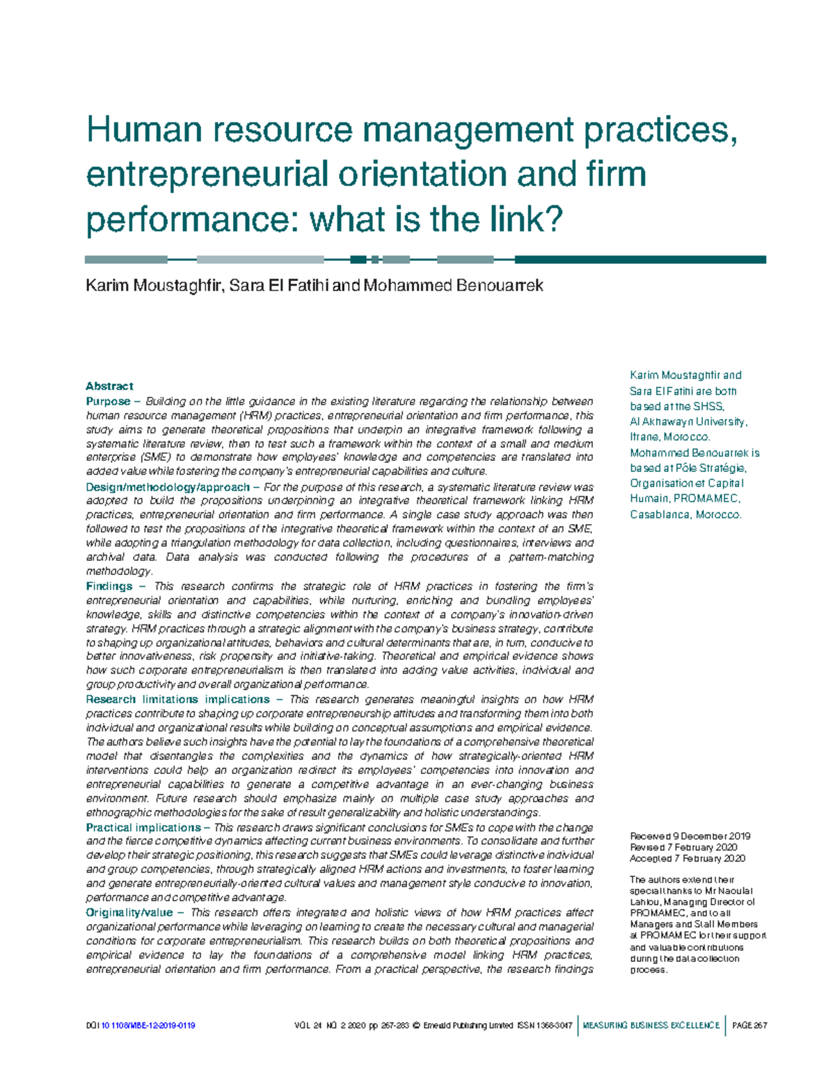 HR entrepreneurship - Course notes - Human resource management ...