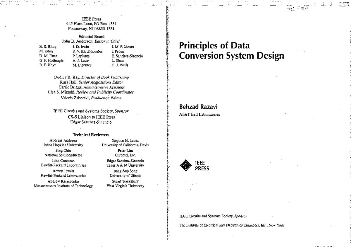 Principle of Data Conversion System Design - Basic Electrical ...