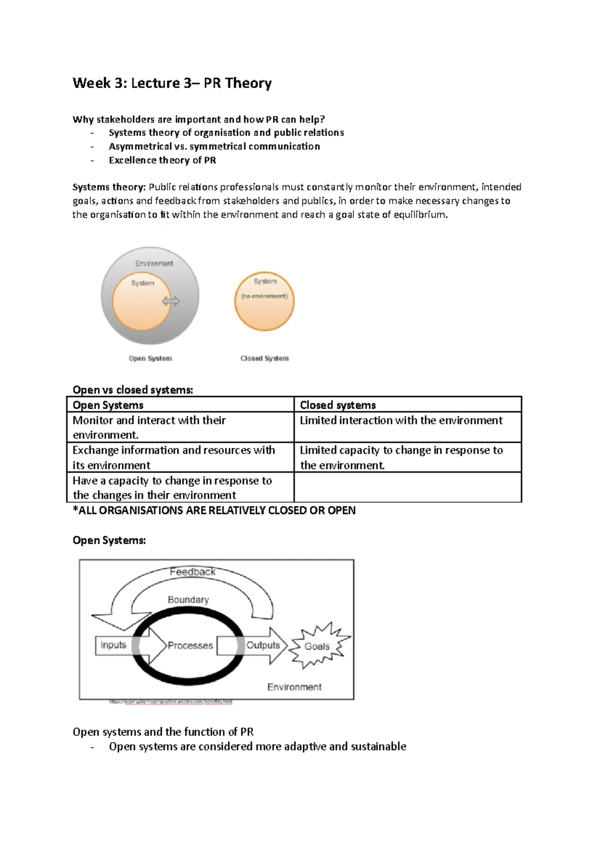 Week 3- Lecture 3– PR Theory - Week 3: Lecture 3– PR Theory Why ...