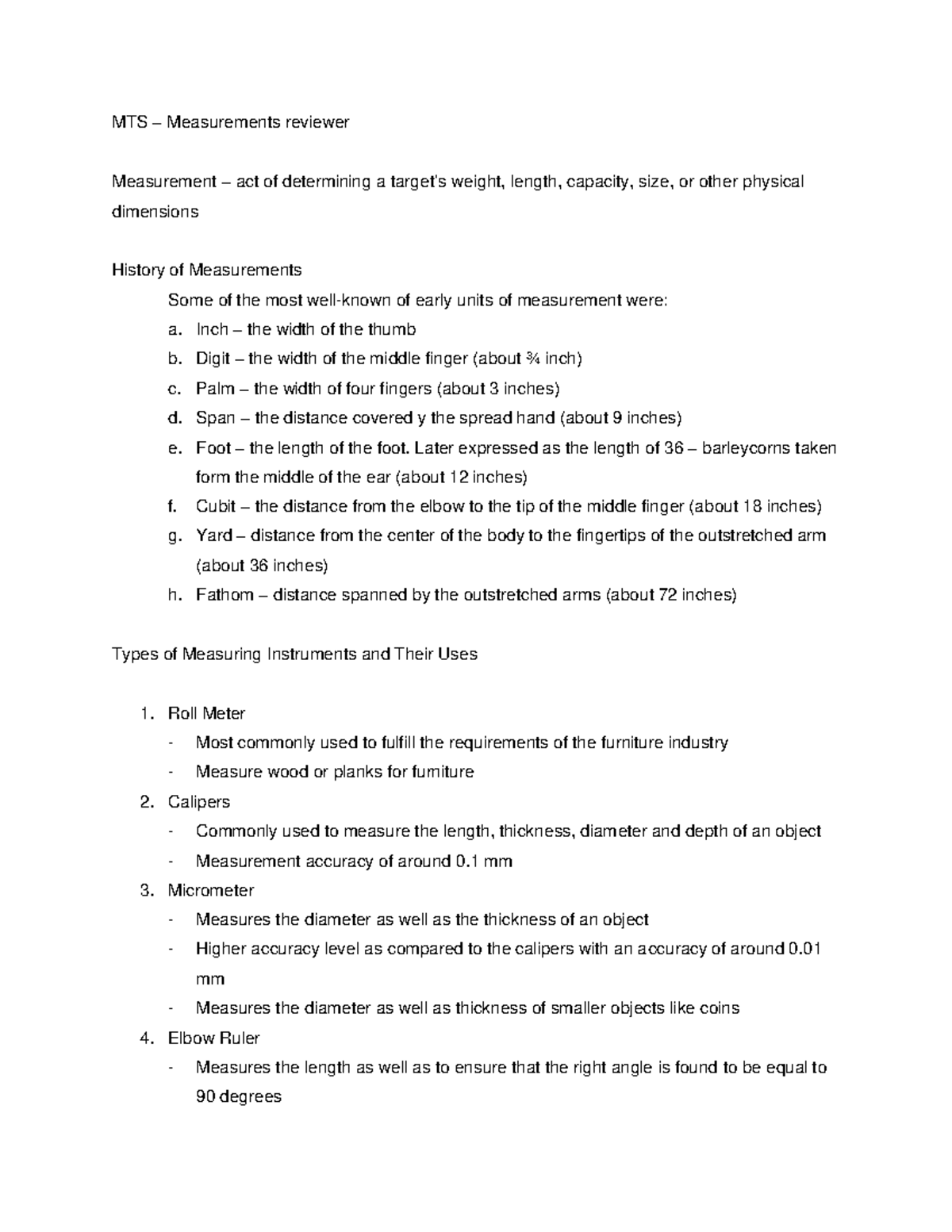 MTS- Measurements Reviewer - MTS – Measurements reviewer Measurement ...