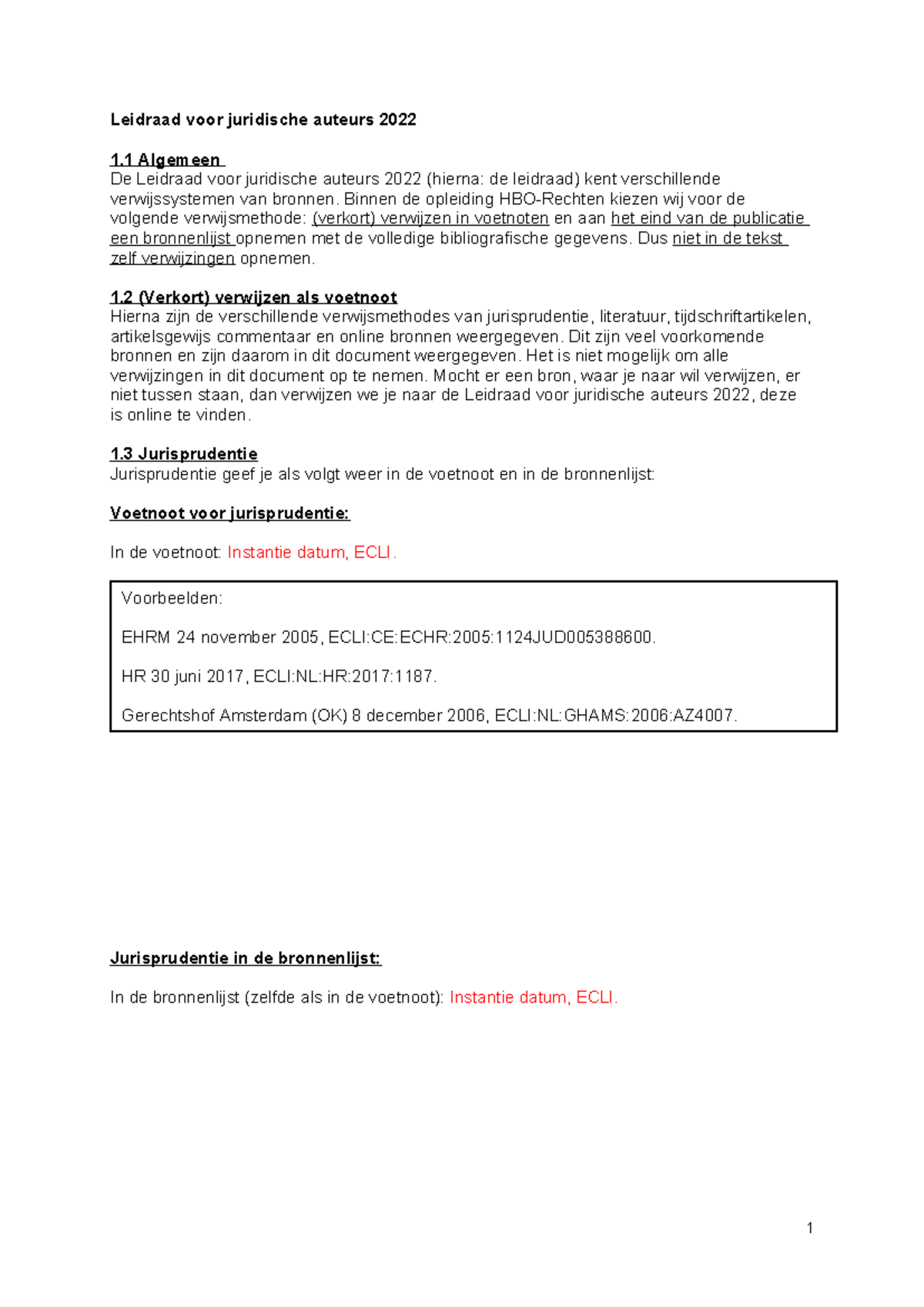 Bronvermelding HBO-Rechten - Leidraad voor juridische auteurs 2022 1 ...