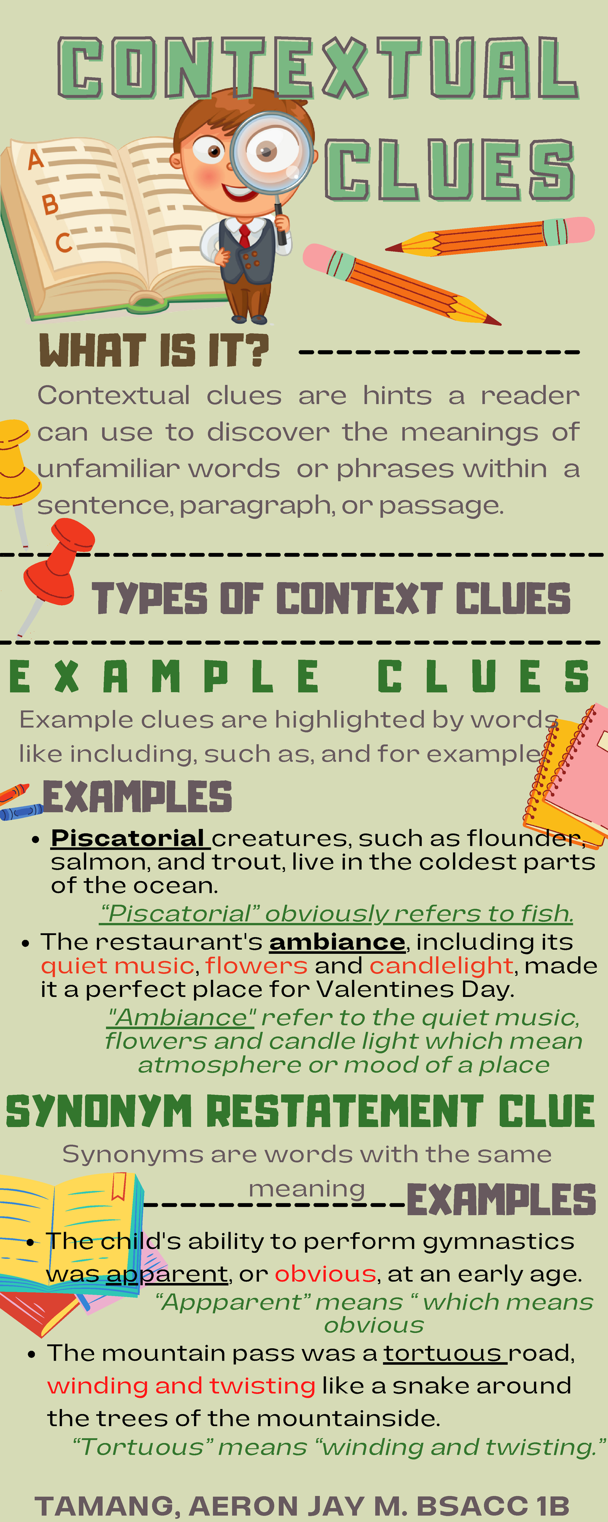 Context Clues - Contextual clues are hints a reader can use to discover ...