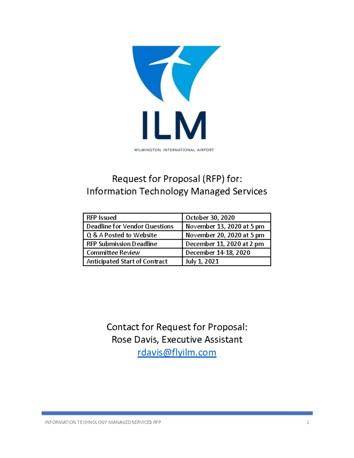 IT Managed Services Request for Proposal - Request for Proposal (RFP ...