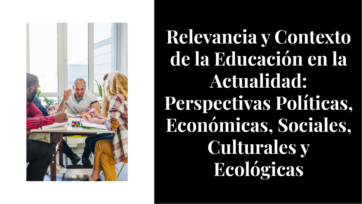 Importancia y sentido de la compresión de la realidad contextual de la ...