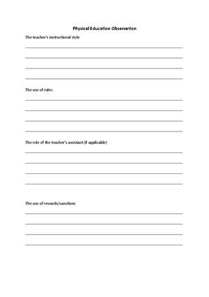 Pupil Observation Sheet - Pupil C Observation Sheet Information from ...