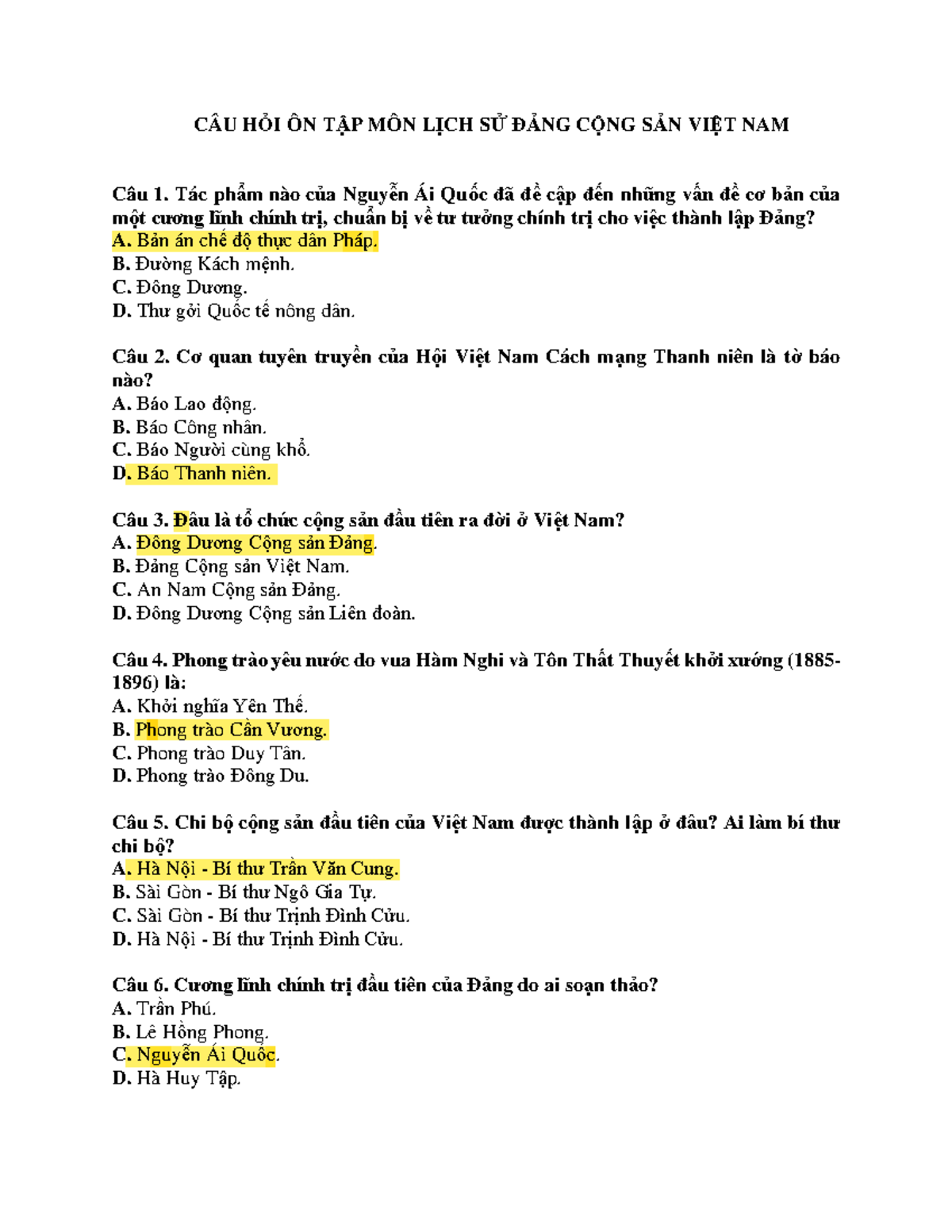 On tap mon LSD HK212 loi giai 1 - CÂU H à I ÔN T À P MÔN L à CH S Ā ĐÀ NG C Þ NG S À N VI à T ...