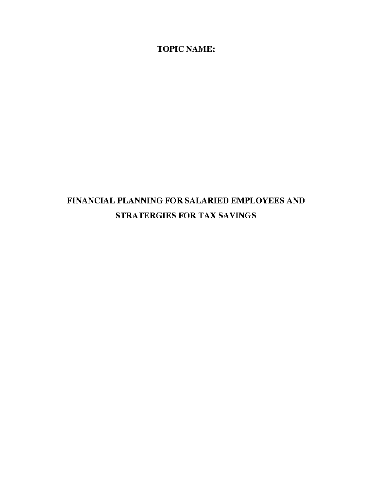 financial-planning-for-salaried-employees-and-stratergies-for-tax