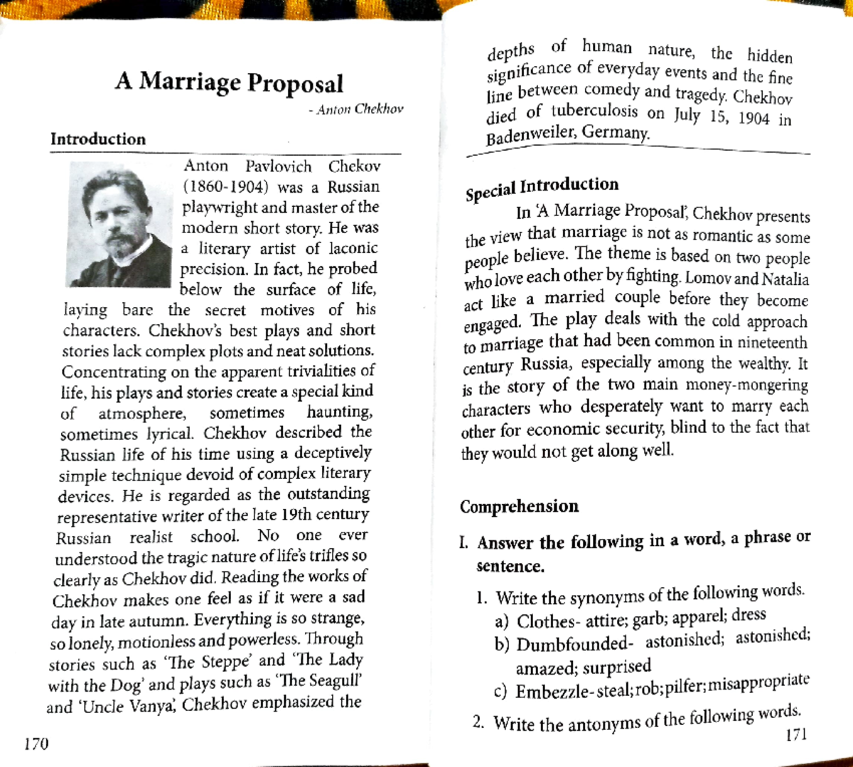 A Marriage Proposal Qs - A Marriage Proposal Introduction - Anton ...