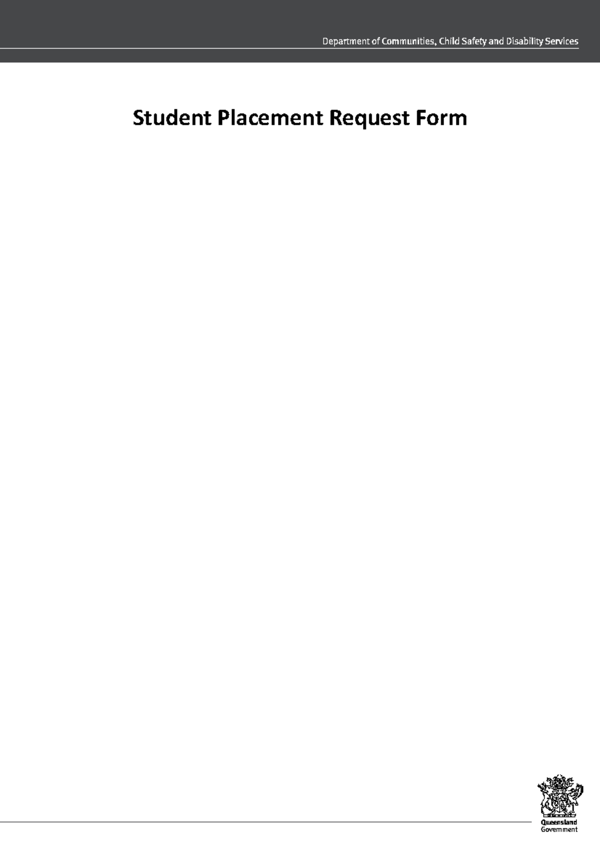 Vocational placement request form - Student Placement Request Form This form is to be completed ...