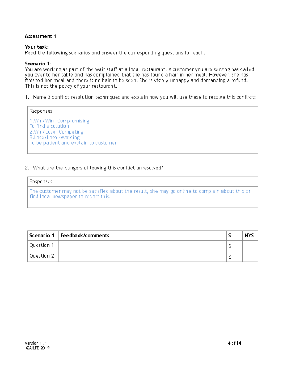Sitxcom 005 - it is food assignment - Assessment 1 Your task: Read the ...