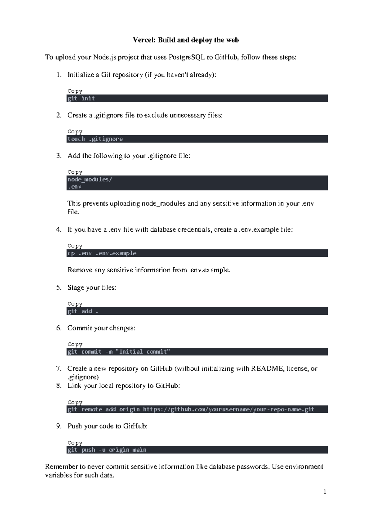 Host in Vercel - Vercel: Build and deploy the web To upload your Node ...