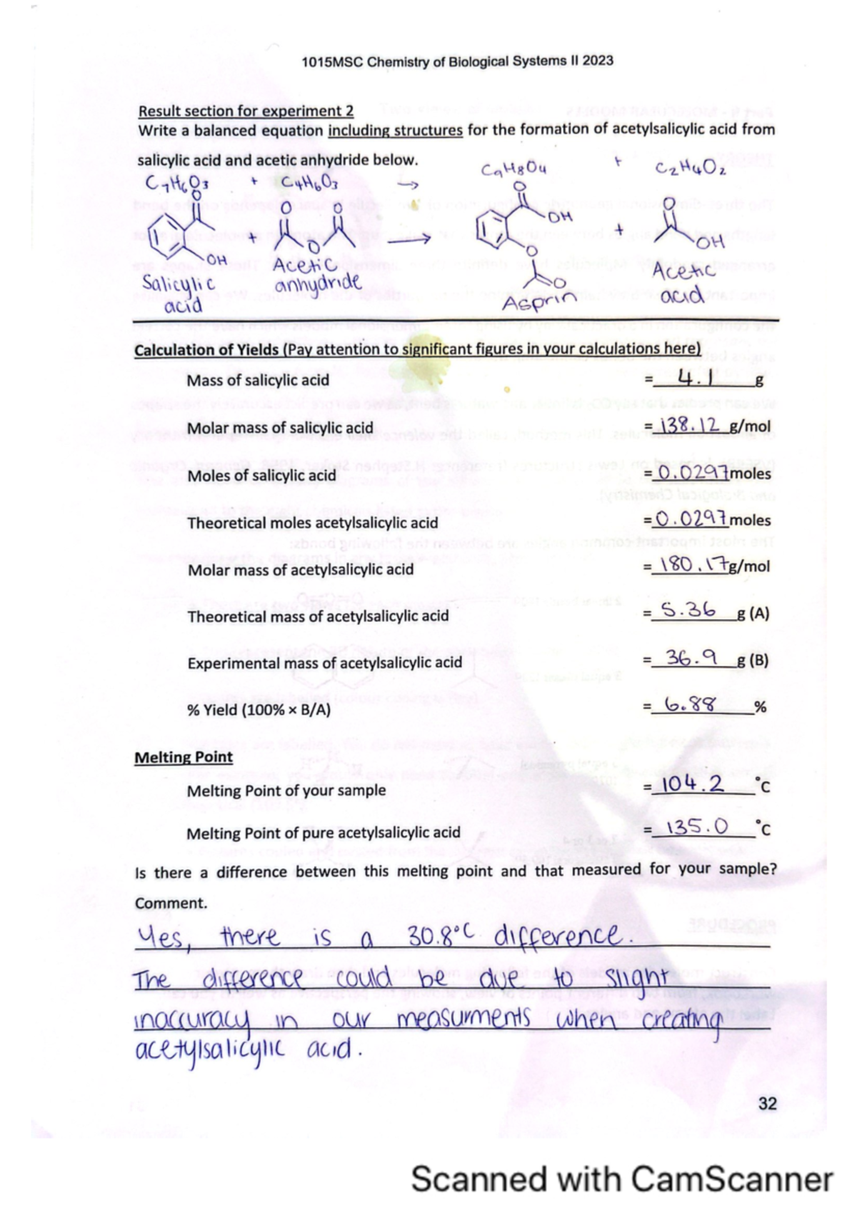 second lab workbook - 1015MSC - Studocu