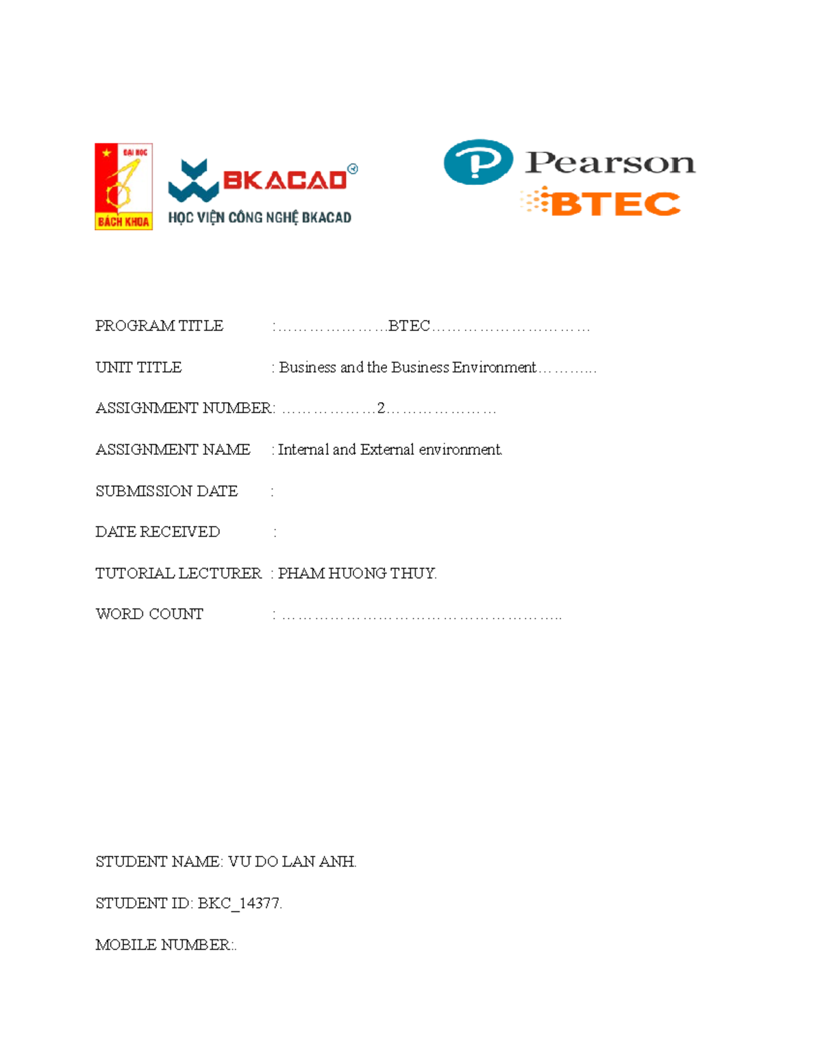 BBE1 - srhyeybe - PROGRAM TITLE ...