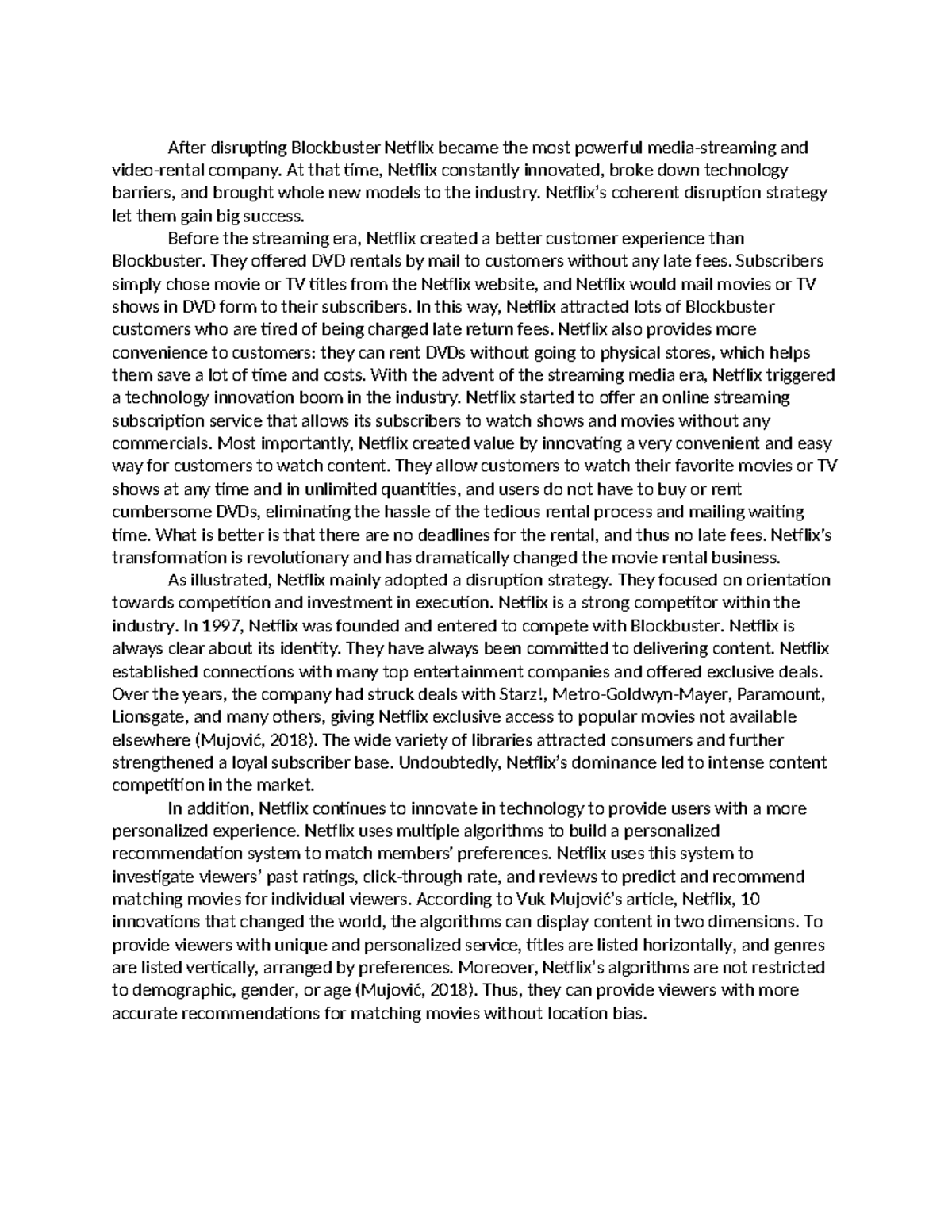 Core idea of Netflix - After disrupting Blockbuster Netflix became the ...