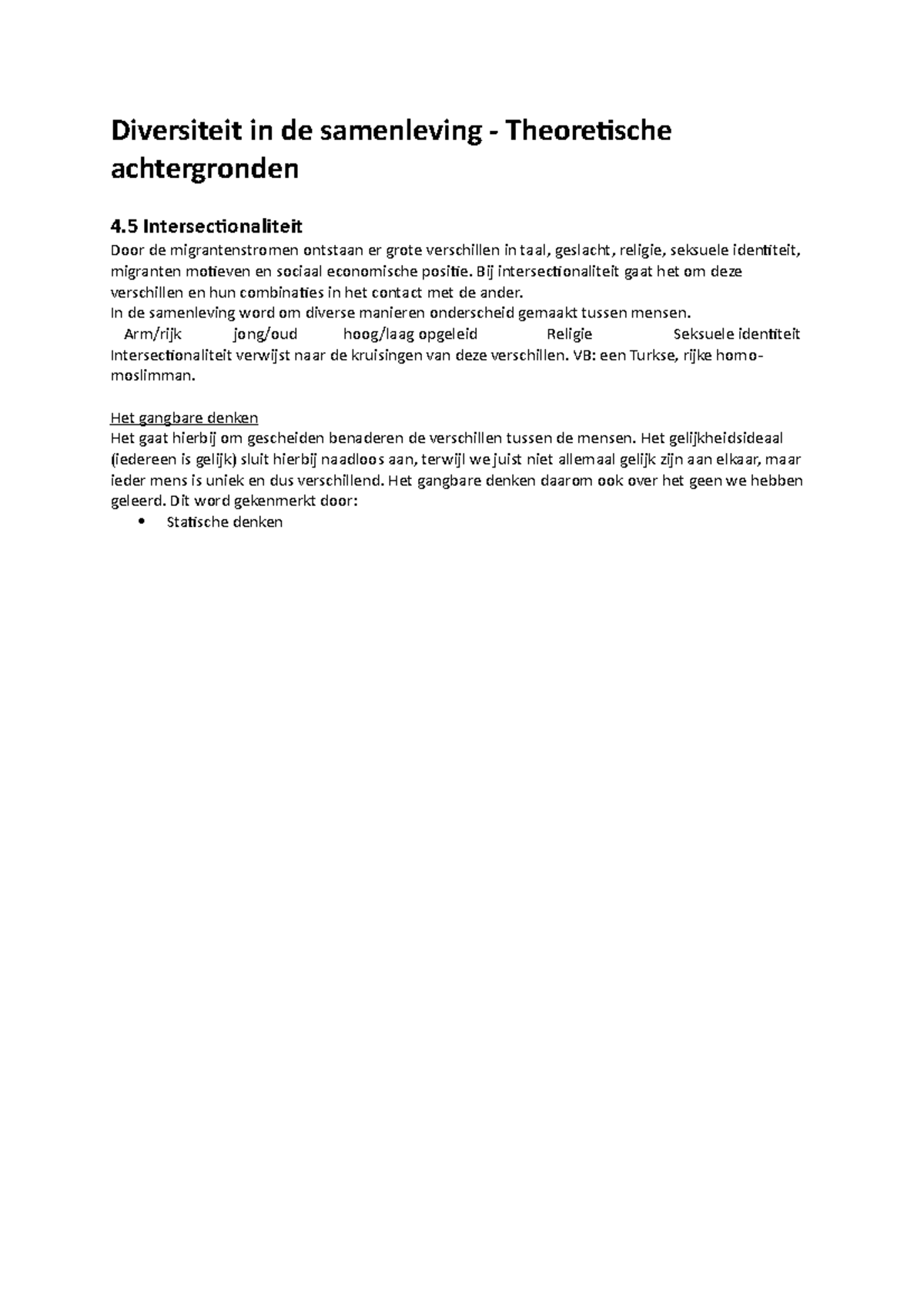 Samenvatting Multiculturaliteit - Diversiteit in de samenleving Theoretische achtergronden 4 ...