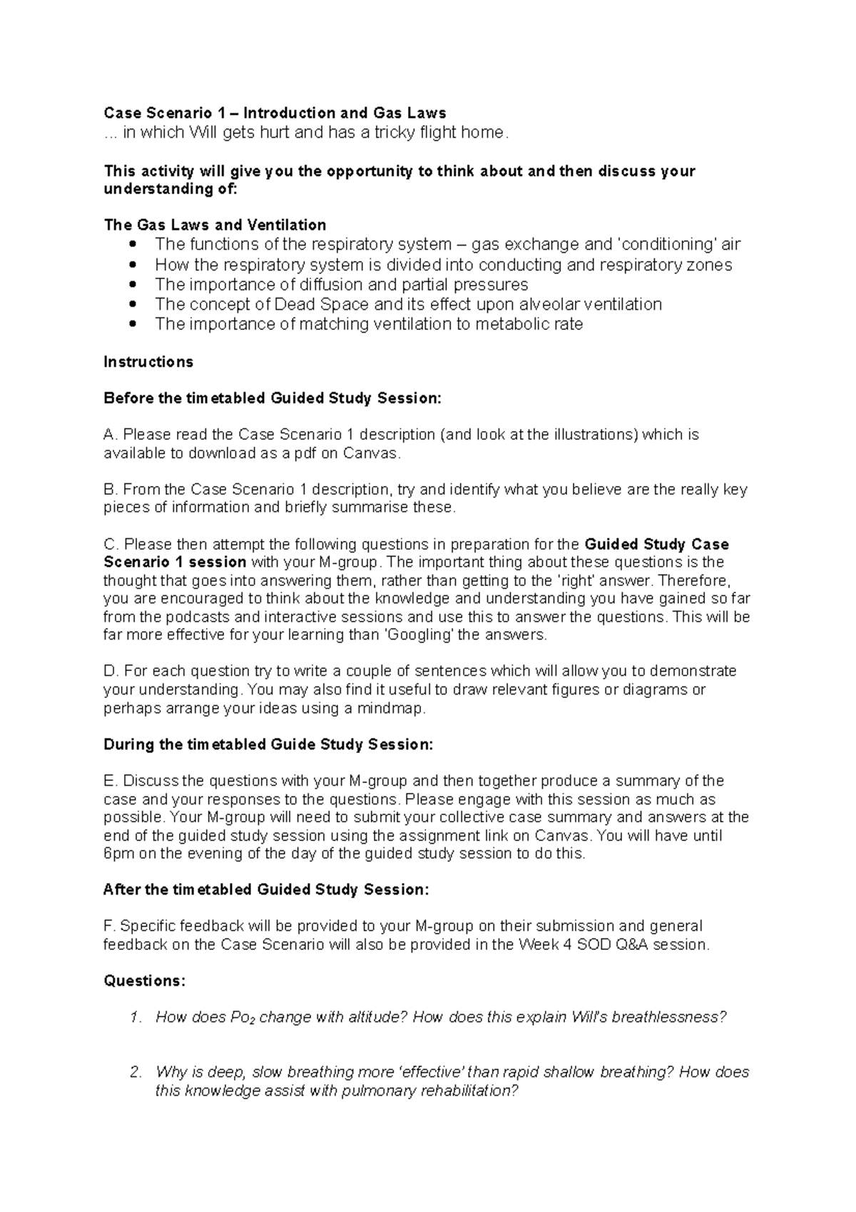 IRM Case Scenario 1 Instructions 22 - Case Scenario 1 – Introduction ...