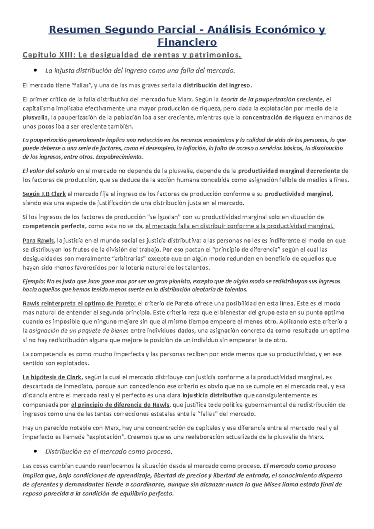 Resumen Segundo Parcial - Analisis Economico y Financiero - Resumen Segundo Parcial - Análisis ...