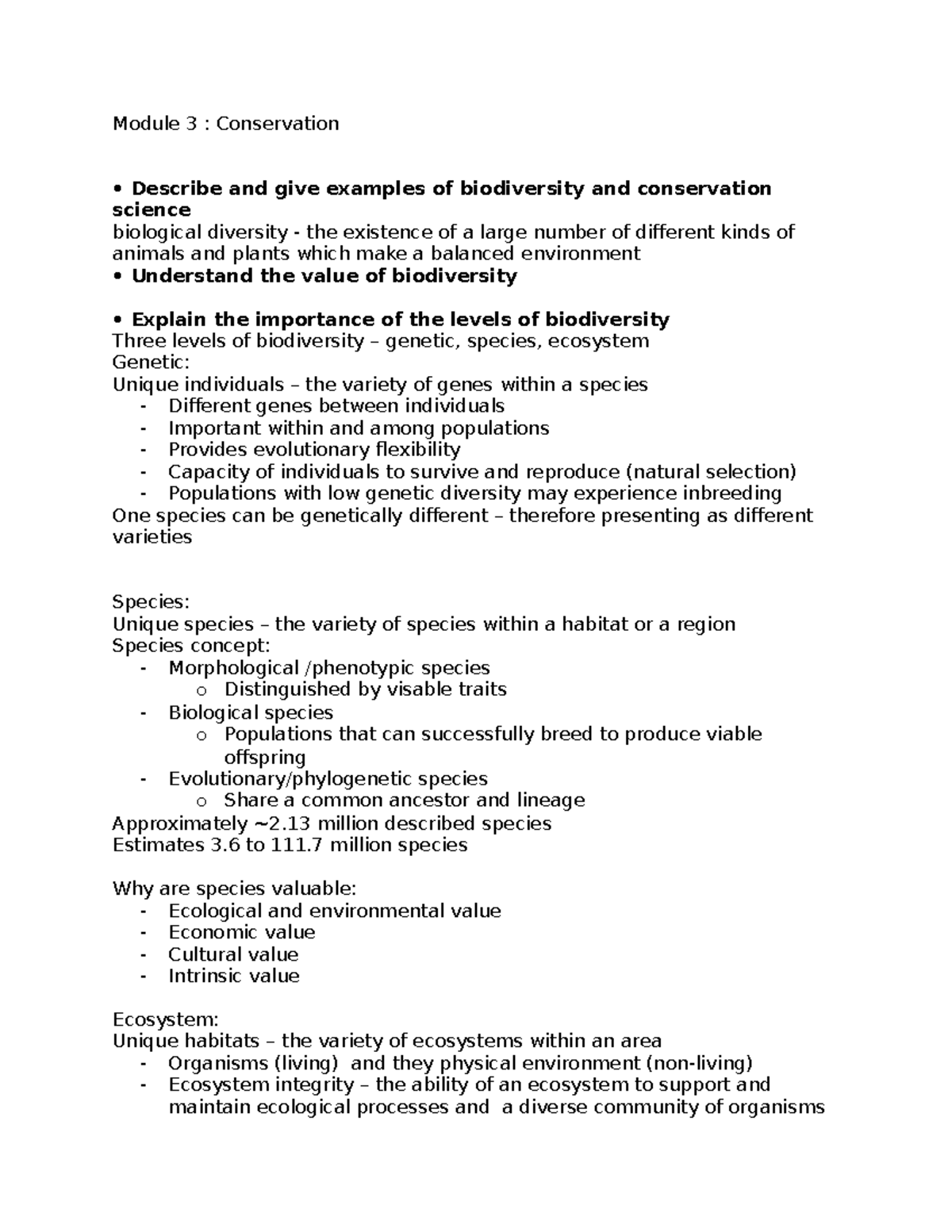 AVBS final notes - not finished. just some key points - Module 3 ...