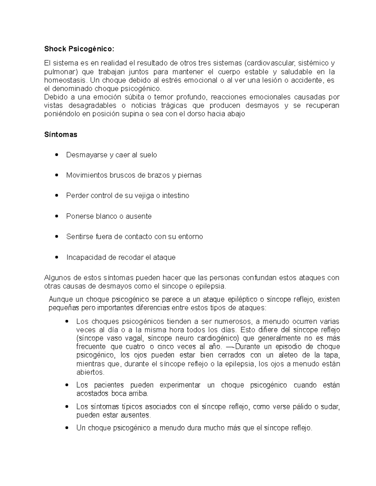 Shock Psicogénico - El sistema es en realidad el resultado de otros ...