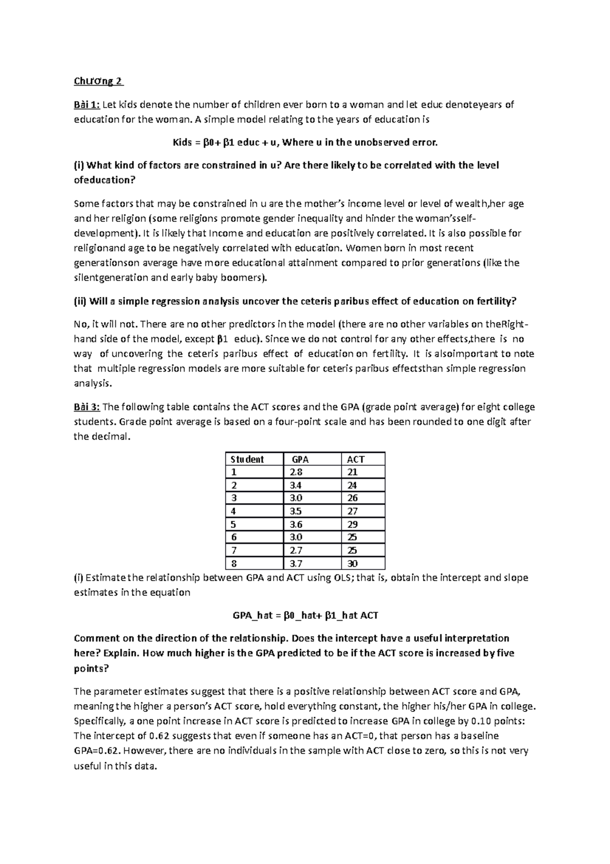 BT - aqsd - Ch ương 2 Bài 1: Let kids denote the number of children ...