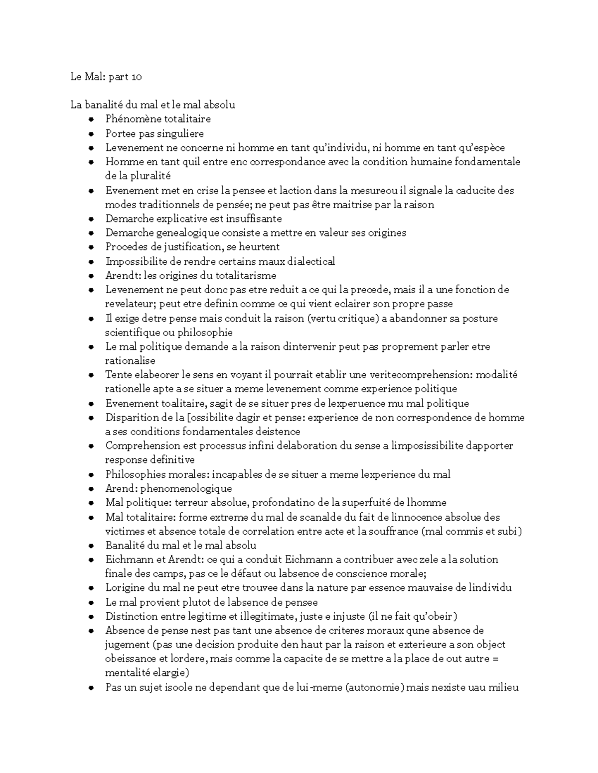 Le Mal part 10 - Notes on Le Mal reading - Le Mal: part 10 La banalité ...