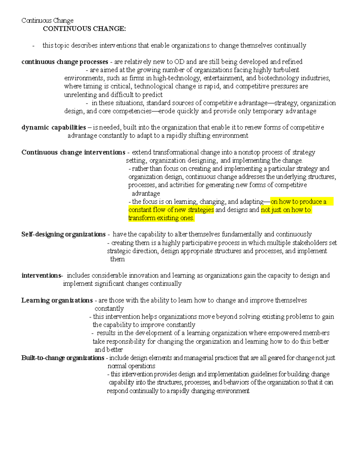 Continuous Change - Lecture notes 1 - Continuous Change CONTINUOUS ...