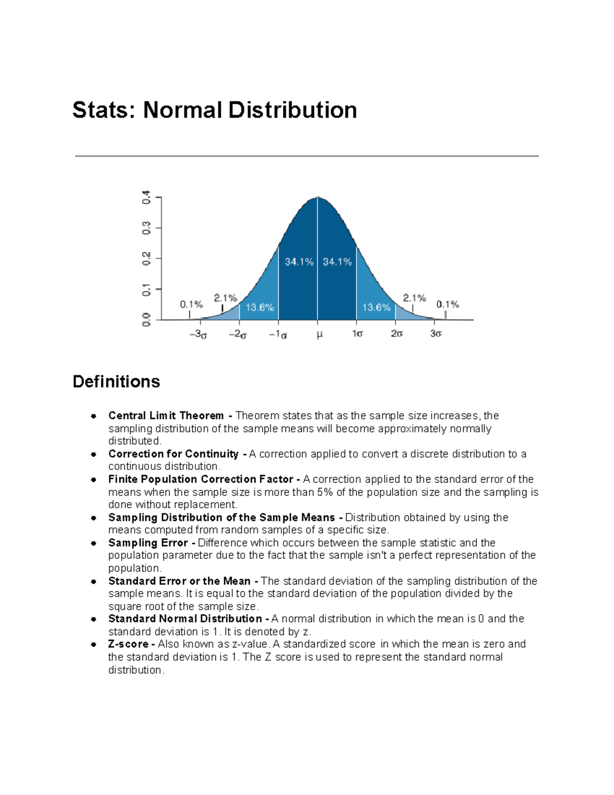 Stats Normal Distribution - Stats: Normal Distribution Definitions ...