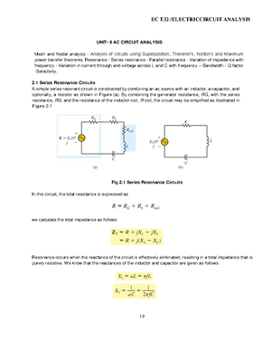 ECA(U1) - UNIT-1 - UNIT- I DC CIRCUIT ANALYSIS Sources-Transformation and manipulation, Network ...