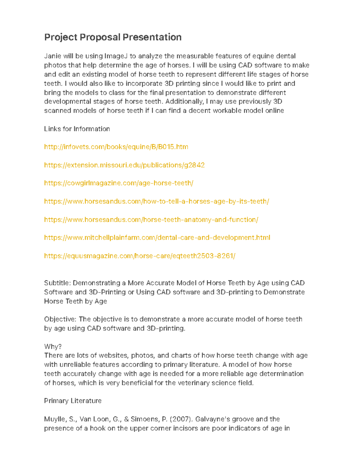 Project Proposal Presentation - I will be using CAD software to make ...