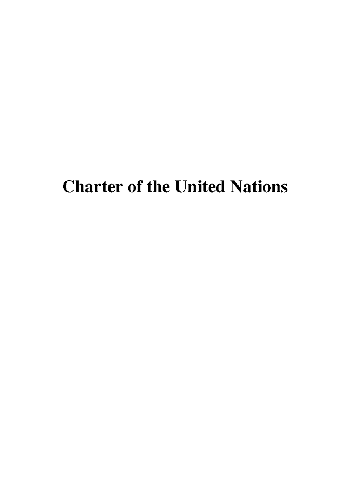 UN+Charter 1945 - international law - Charter of the United Nations WE ...