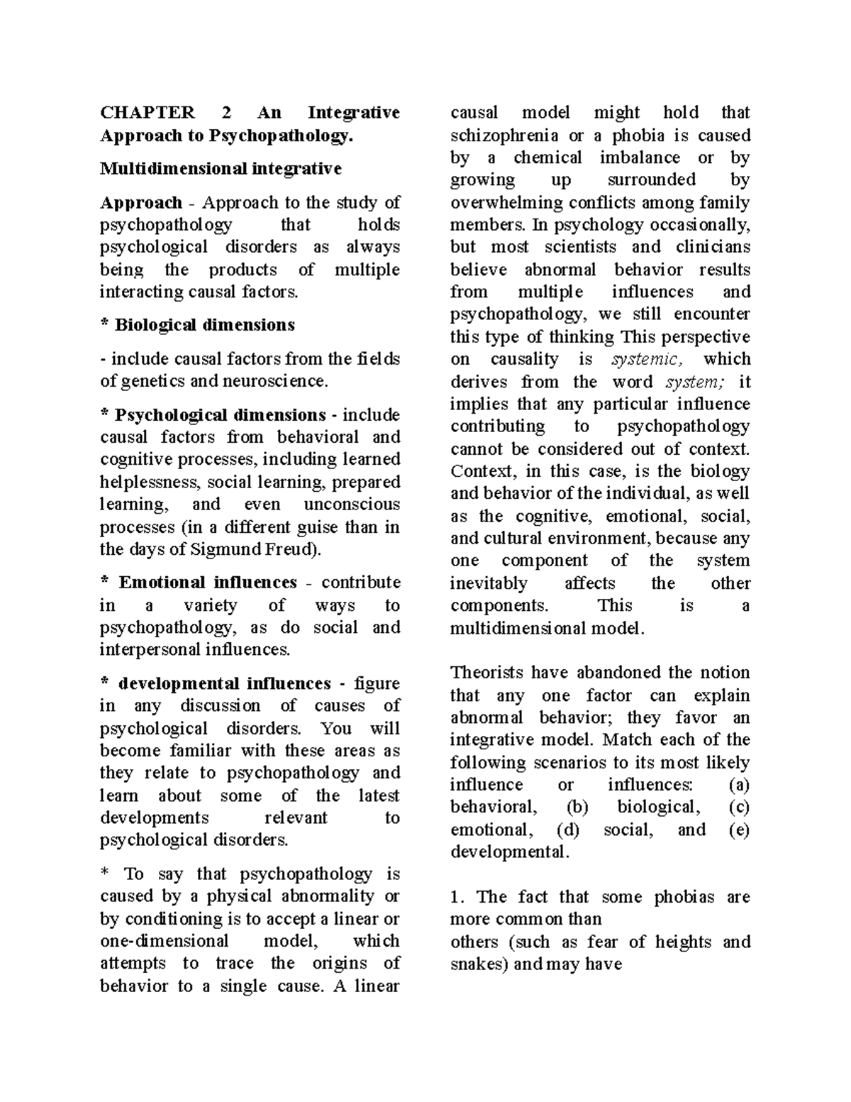 Chapter 2 Barlow AND Durand - CHAPTER 2 An Integrative Approach to ...