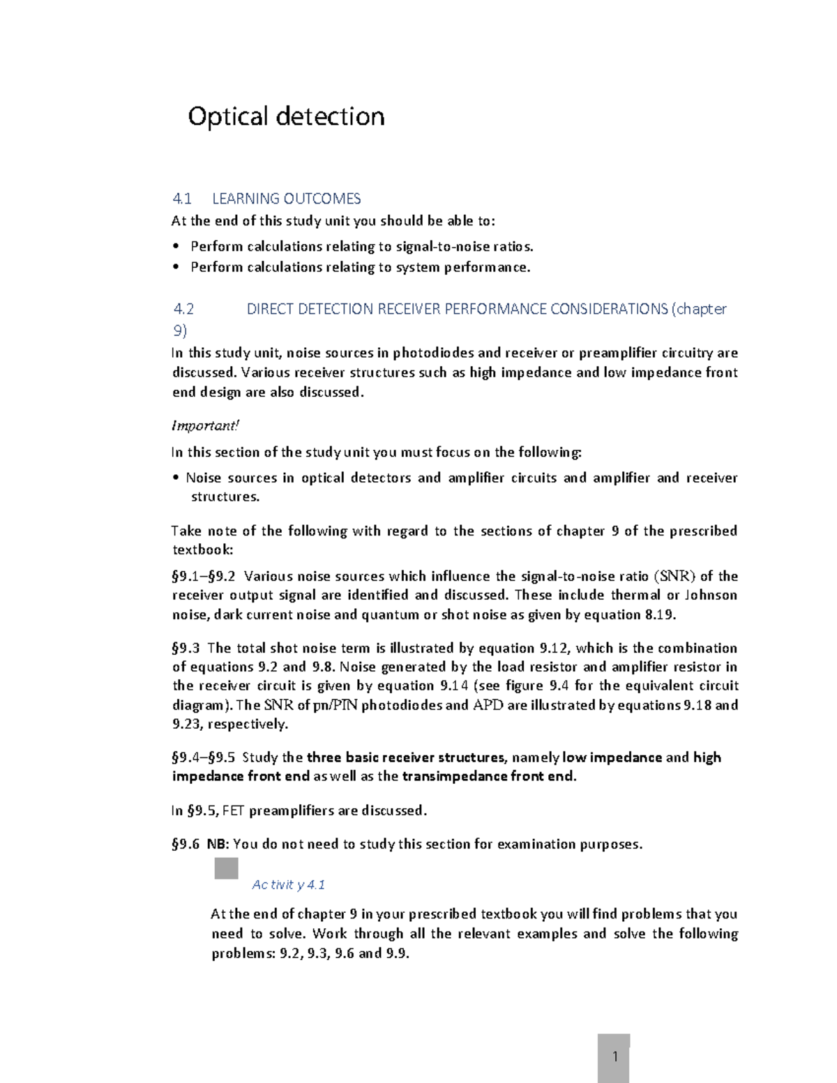 Optical Detection Lecture Notes 2 Warning Tt Undefined Function 32 Warning Tt Undefined