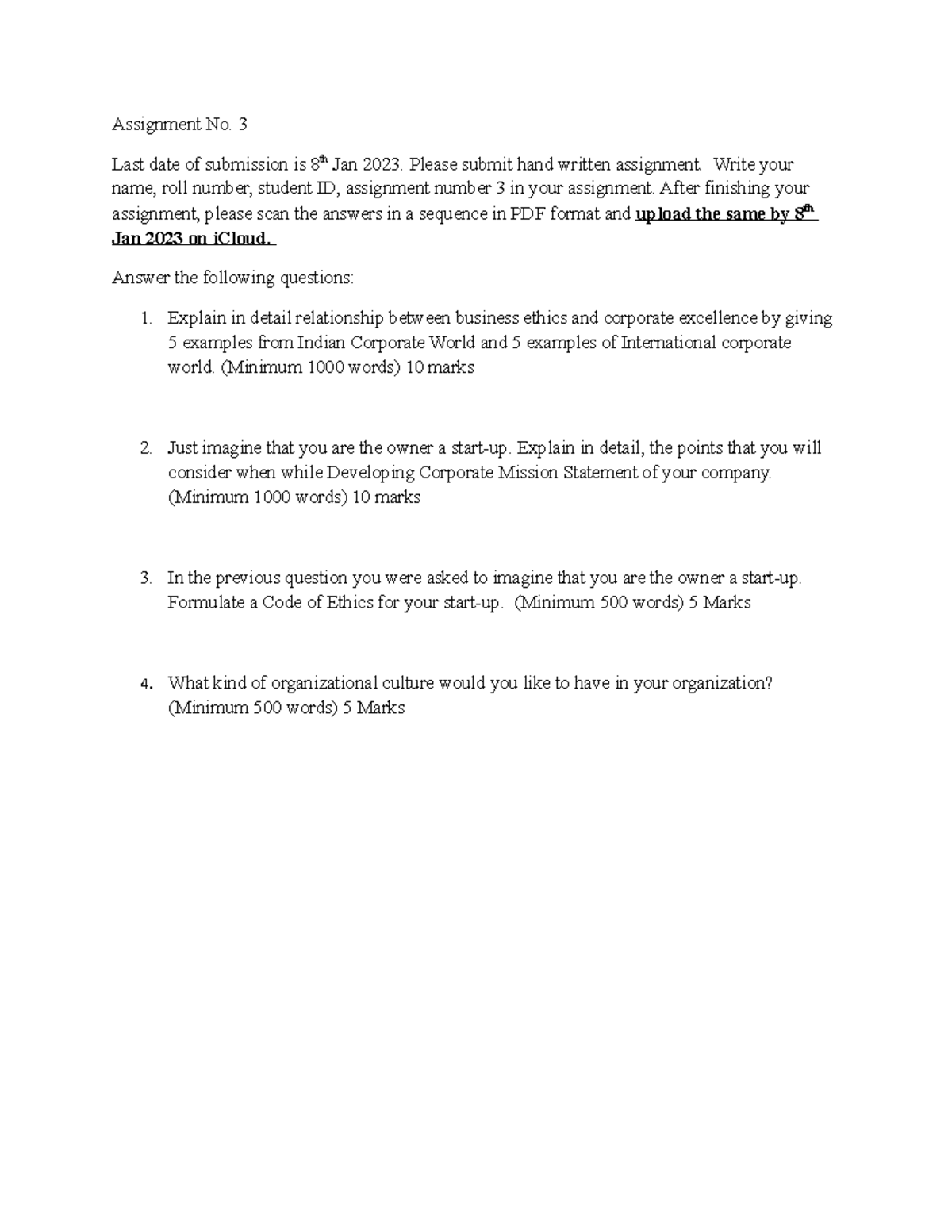 Assignment No. 3 - edewwwwwx ed ede - Assignment No. 3 Last date of ...