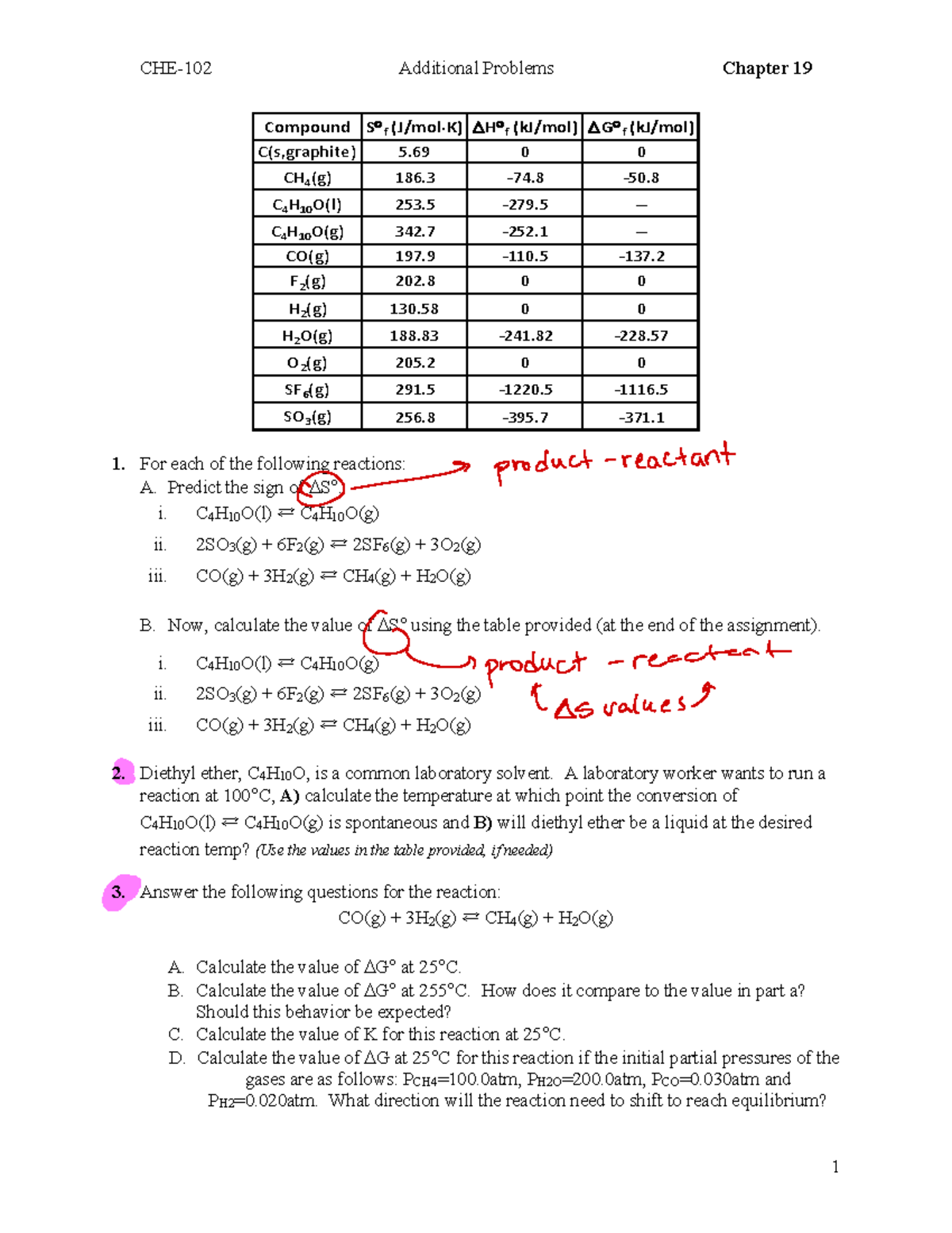 Chap19-Additional Problems-Questions only - CHE-102 Additional Problems Chapter 19 1 Compound S ...