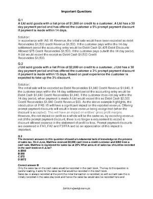 Double entry Practice Questions - Q1. Which of these accounts will be ...