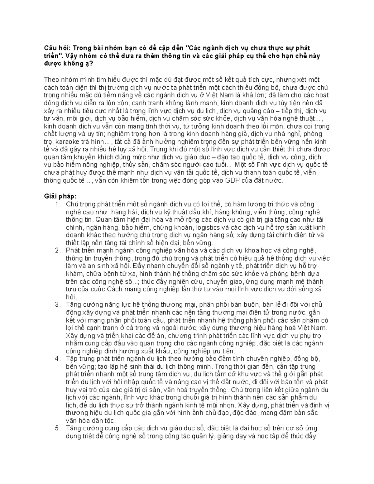 Câu-hỏi-ktqt - ffffgg - Câu hỏi: Trong bài nhóm bạn có đề cập đến "Các ...