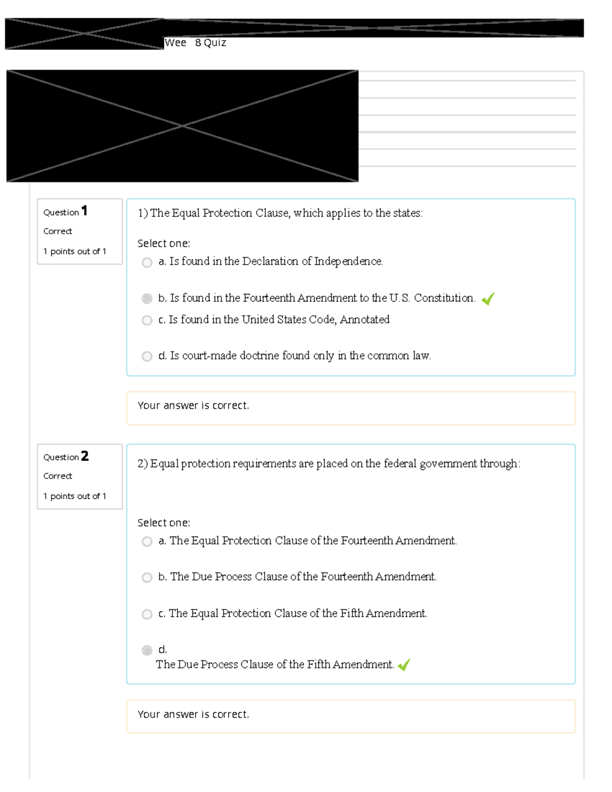 Week 8 Quiz RE copy - week 8 Quiaz - 4XHVWLRQ &RUUHFW SRLQWV RXW RI ...