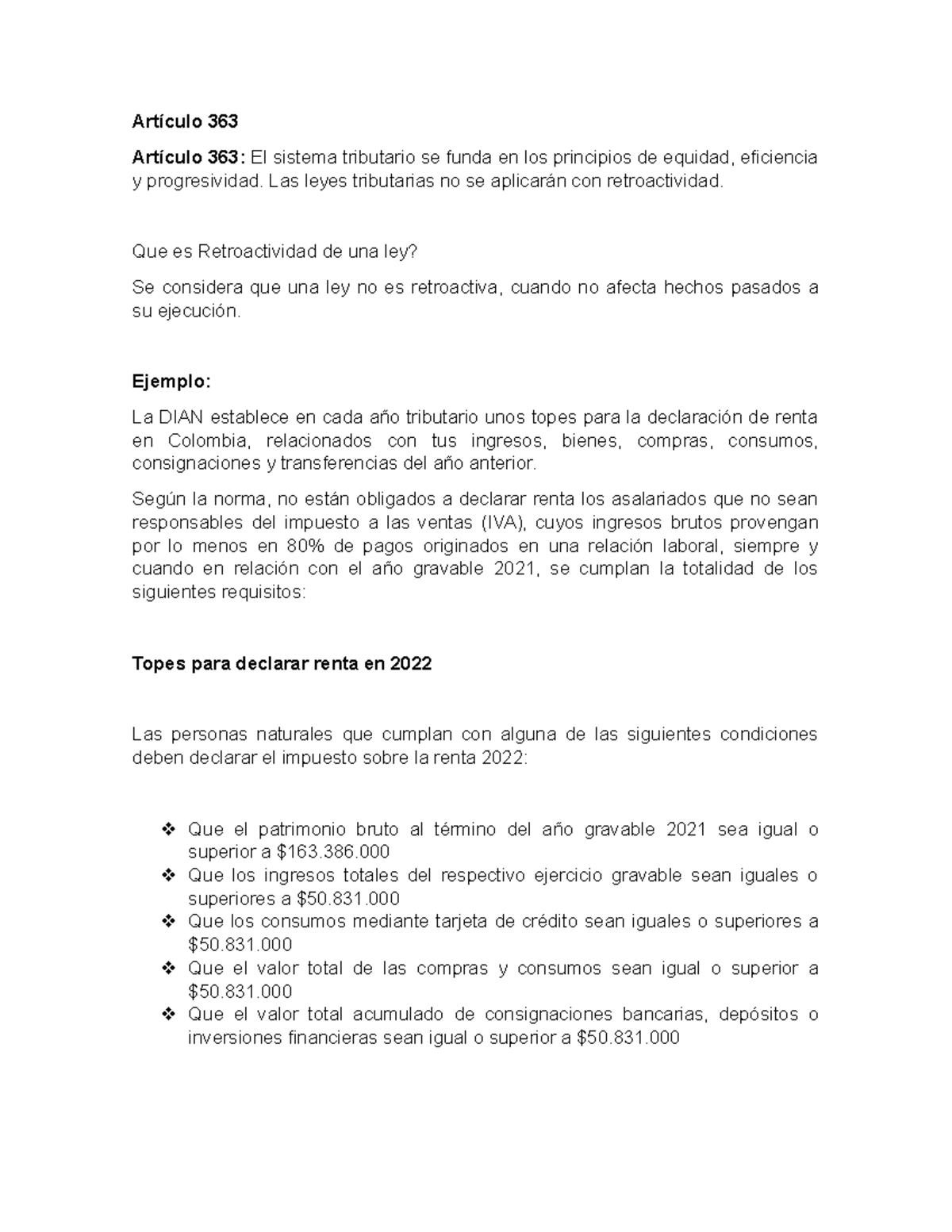 Artículo 363 - ARTICULO 363 - Artículo 363 Artículo 363: El sistema tributario se funda en los ...