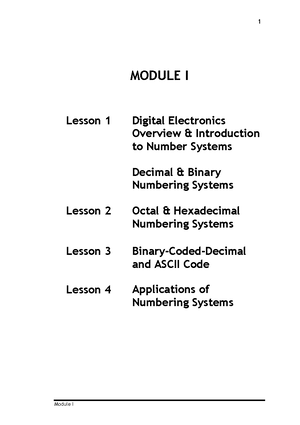 ITAS 103 Module 4 - Digital Electronics - 2 Module IV MODULE IV Lesson 1 The Universal ...